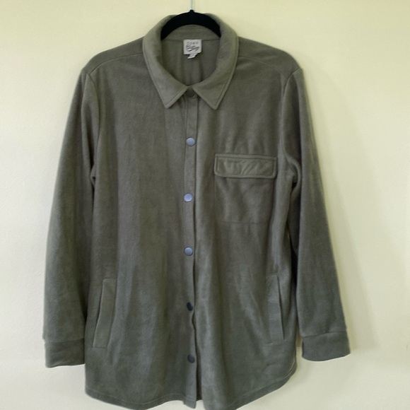 Como Vintage | Tops | Womens Como Vintage Fleece Shacket | Poshmark